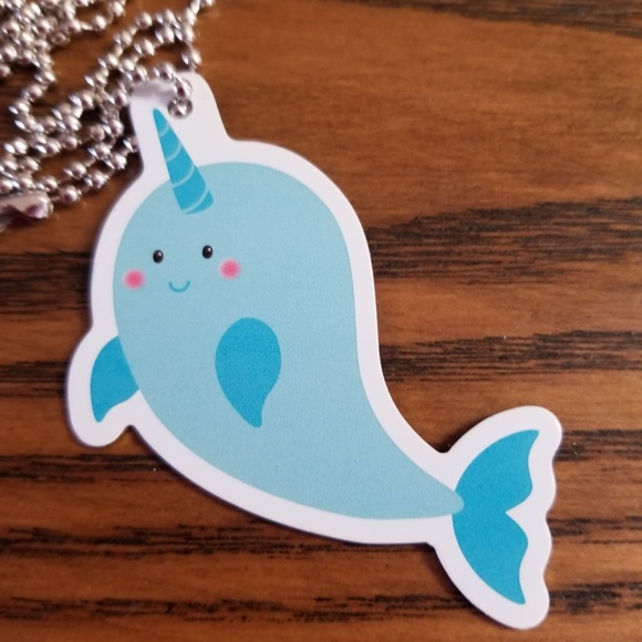 Accessories | Narwhal Necklace Metal Dog Tag | Poshmark